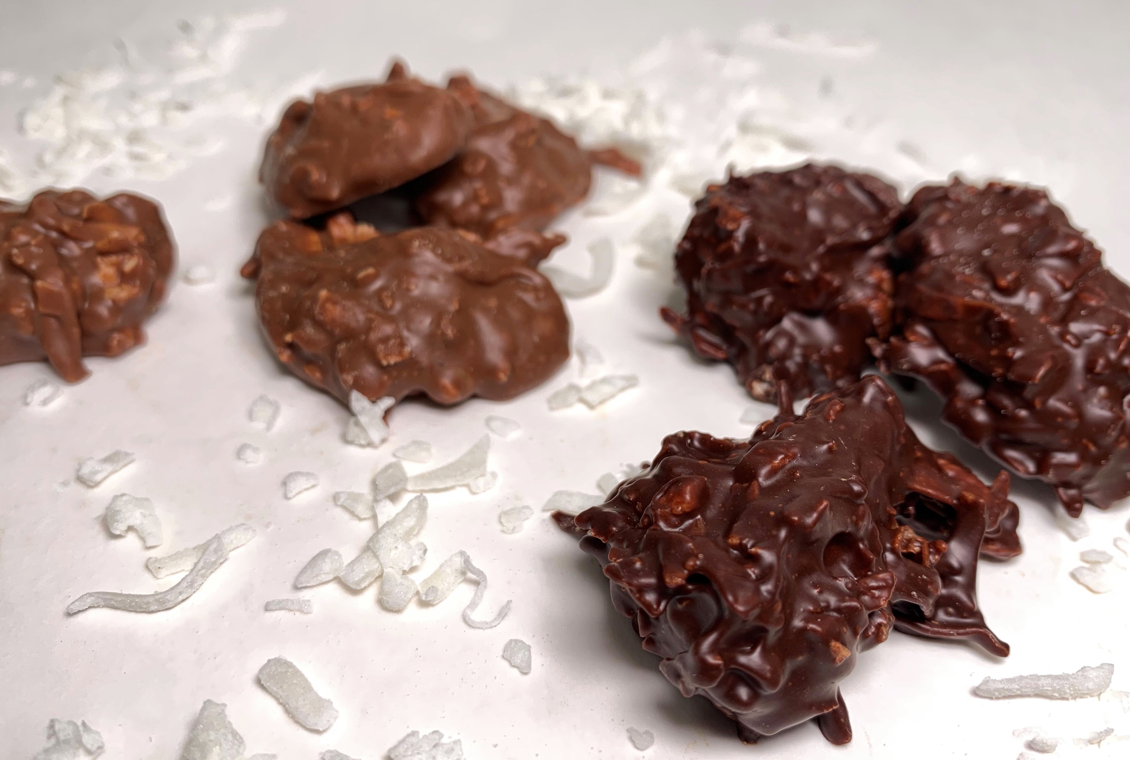 1160 - Milk Chocolate Coconut Clusters – Le Chocolat Du Savoie